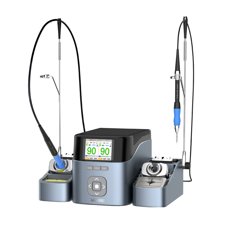 T420D 200W Dual Channel Electronics Soldering Station With T245 Handle ...