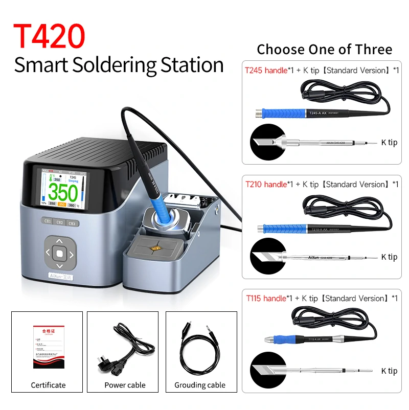 T420 LED Display Dual Channel Smart Soldering Station Kit for BGA ...