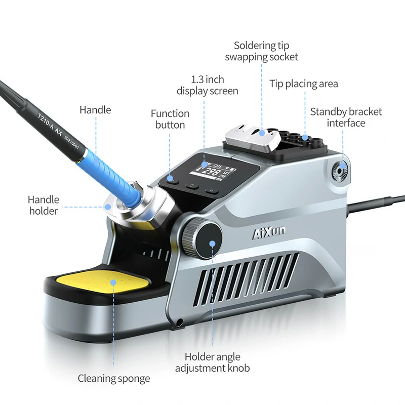 T380 Portable Smart Soldering Station With T210 / T115 Handle Welding ...