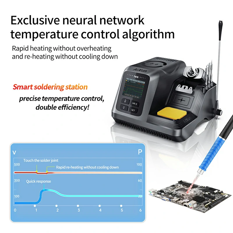 T413 200W Integrated Smart Soldering Station Compatible with T245/T225 ...