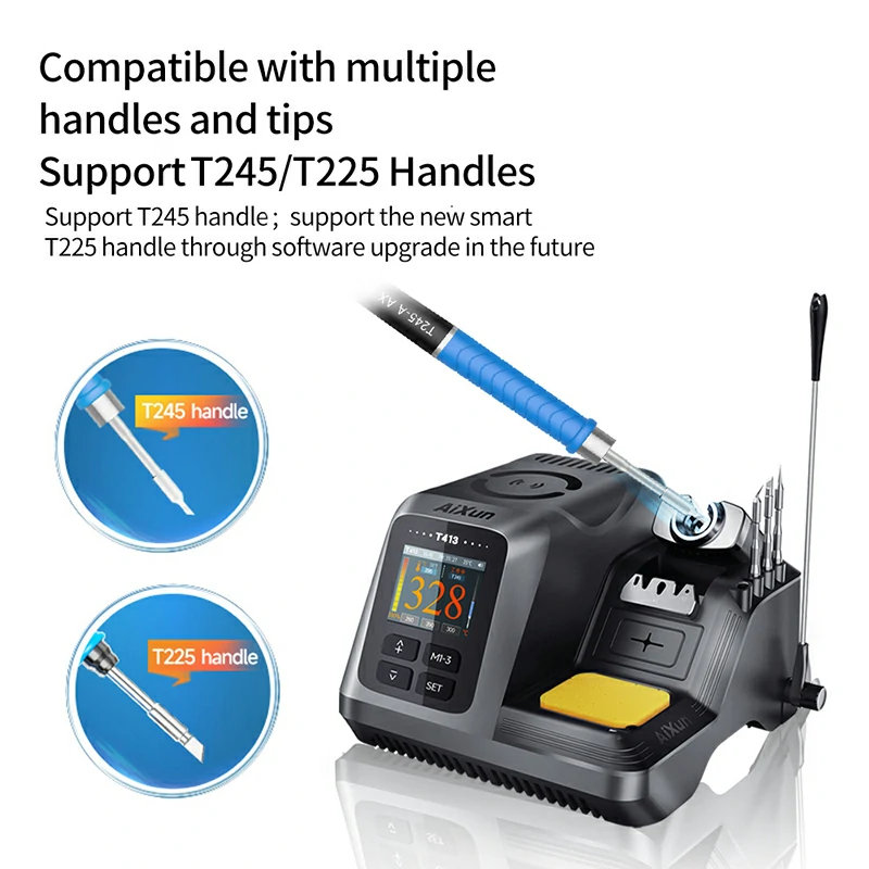 T413 200W Integrated Smart Soldering Station Compatible with T245/T225 ...