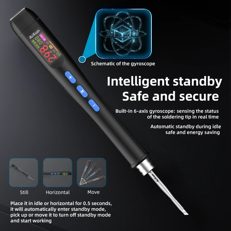 T208 MINI Portable Smart Soldering Station LCD Screen Soldering Iron ...