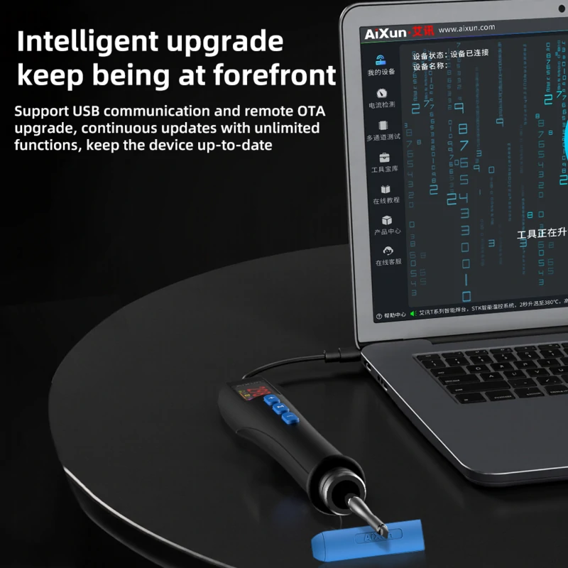 T208 MINI Portable Smart Soldering Station LCD Screen Soldering Iron ...